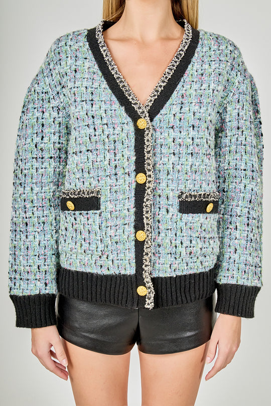 Premium Boucle Cardigan – Endless Rose