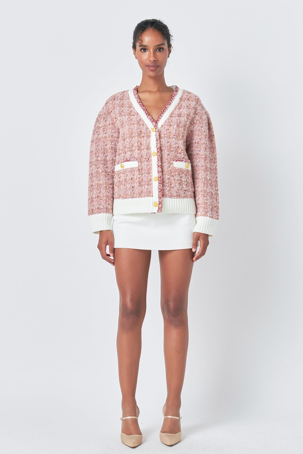 Premium Boucle Cardigan – Endless Rose