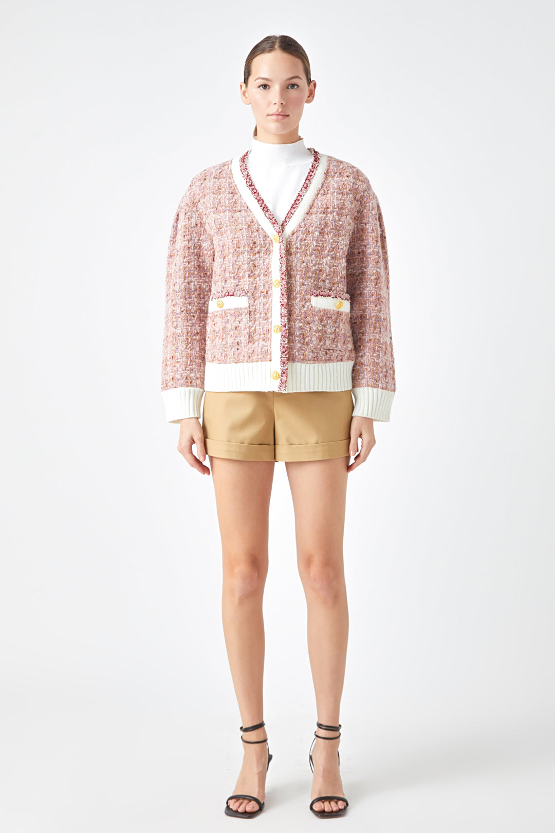 Premium Boucle Cardigan – Endless Rose