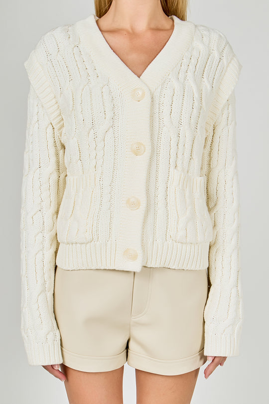 Cable Knit Cardigan – Endless Rose