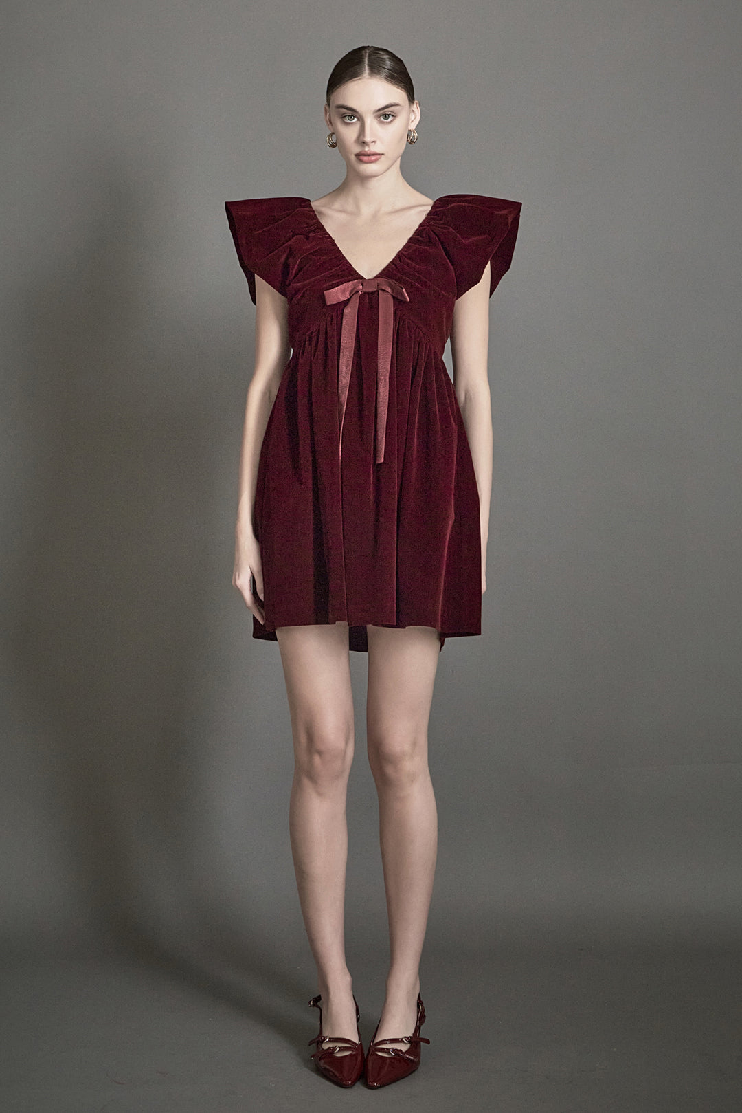 Velvet Satin Bow Mini Dress | Elegant Party Dress – Endless Rose