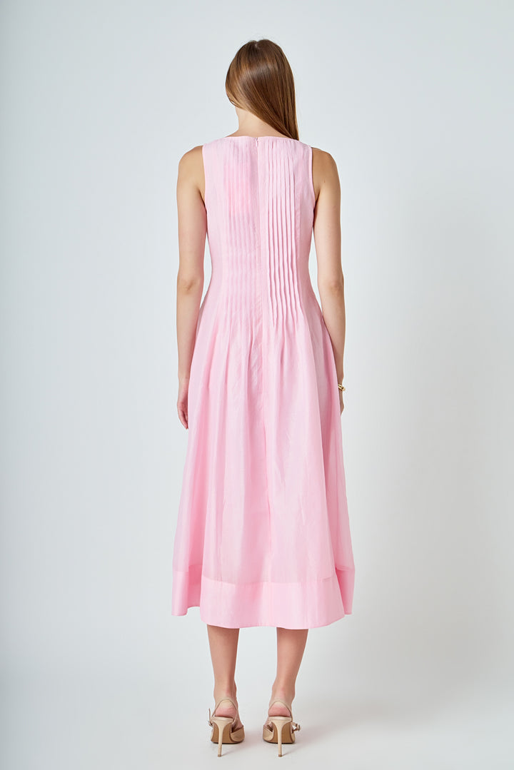Annabelle Organza Pintuck Sleeveless Midi Dress – Endless Rose