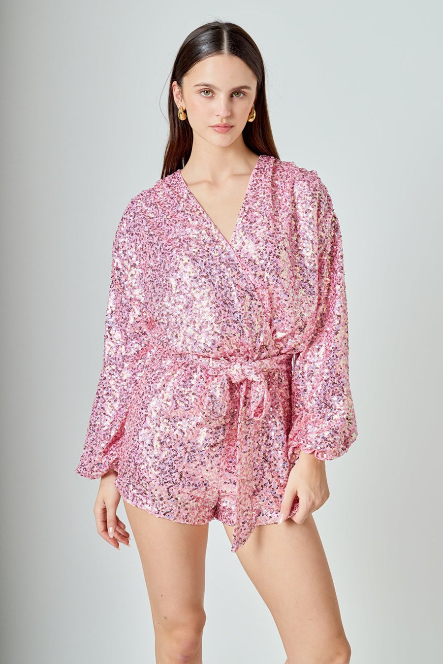 Sequin Romper – Endless Rose