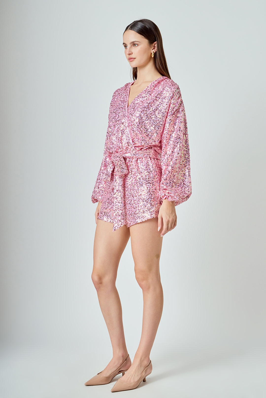 Sequin Romper – Endless Rose