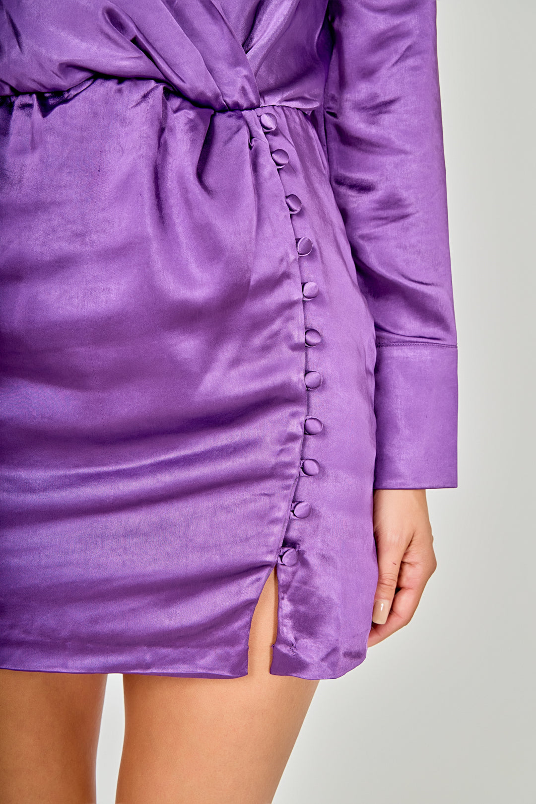 Long Sleeve Satin Mini Dress – Endless Rose