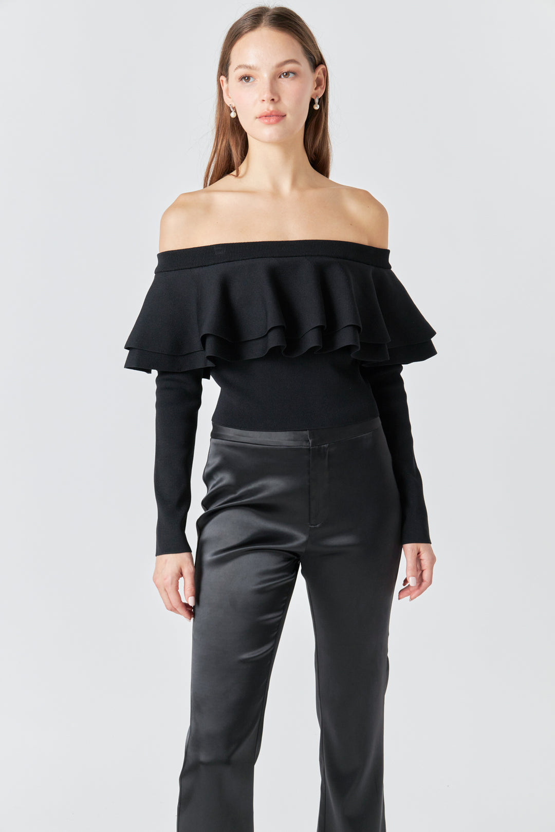 Off-The-Shoulder Knit Top – Endless Rose