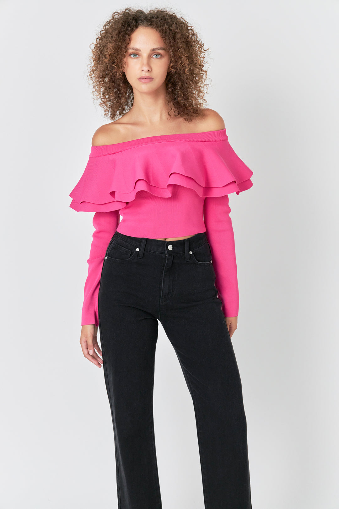 Off-The-Shoulder Knit Top – Endless Rose
