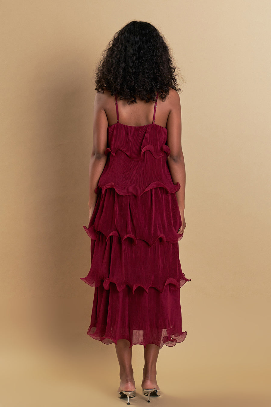 Pleated Tiered Long Dress – Endless Rose