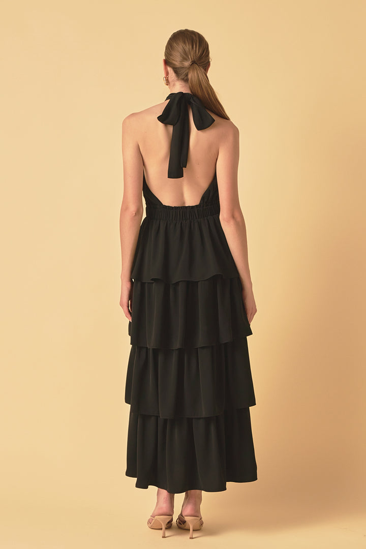 Criss Cross Halter Maxi Dress – Endless Rose