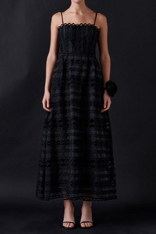 Combination Lace Maxi Dress – Endless Rose