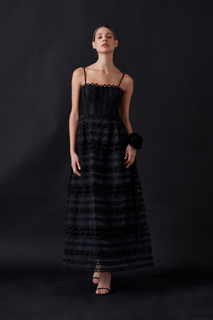 Combination Lace Maxi Dress – Endless Rose